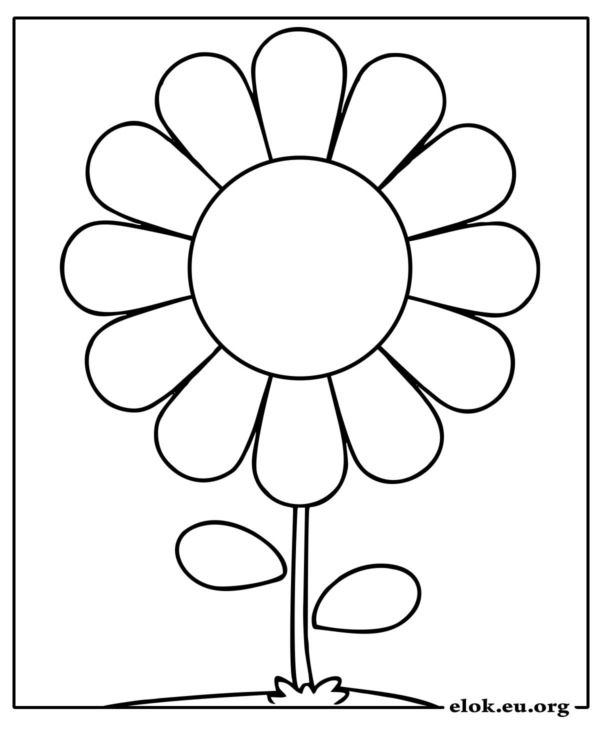 Bloem Kleurplaat Simpel | Elok.eu.org